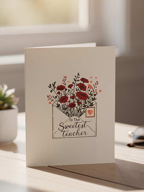 Free Printable Valentine Card - Sweetest Teacher – StylEd Boutique